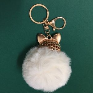 Accessories | New Adorable Snow White Fox Fur Bagkeychain | Poshmark